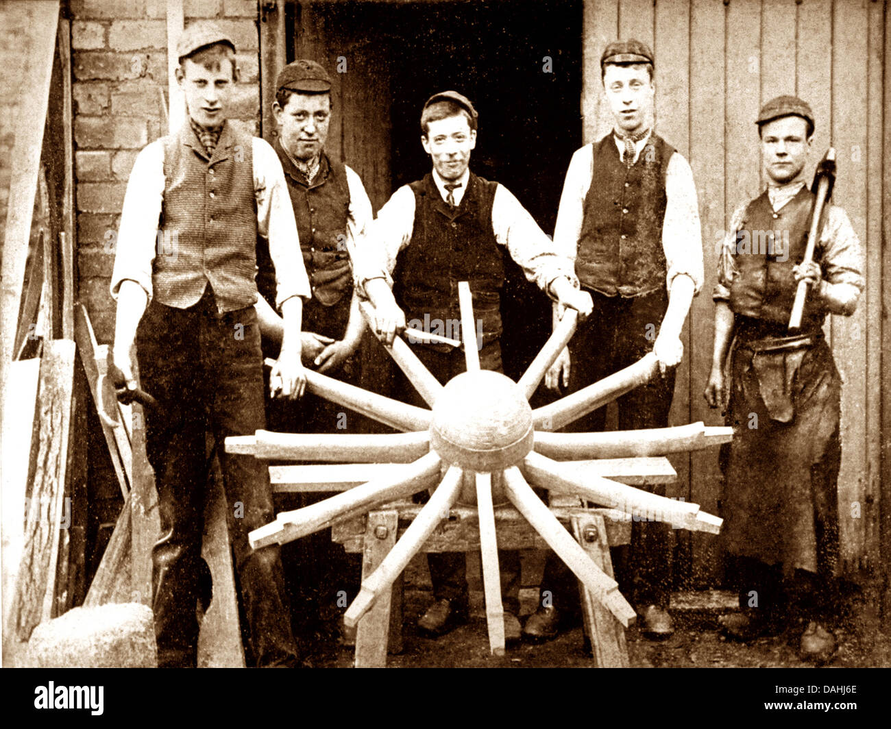 Wheelwrights Victorian period Stock Photo - Alamy
