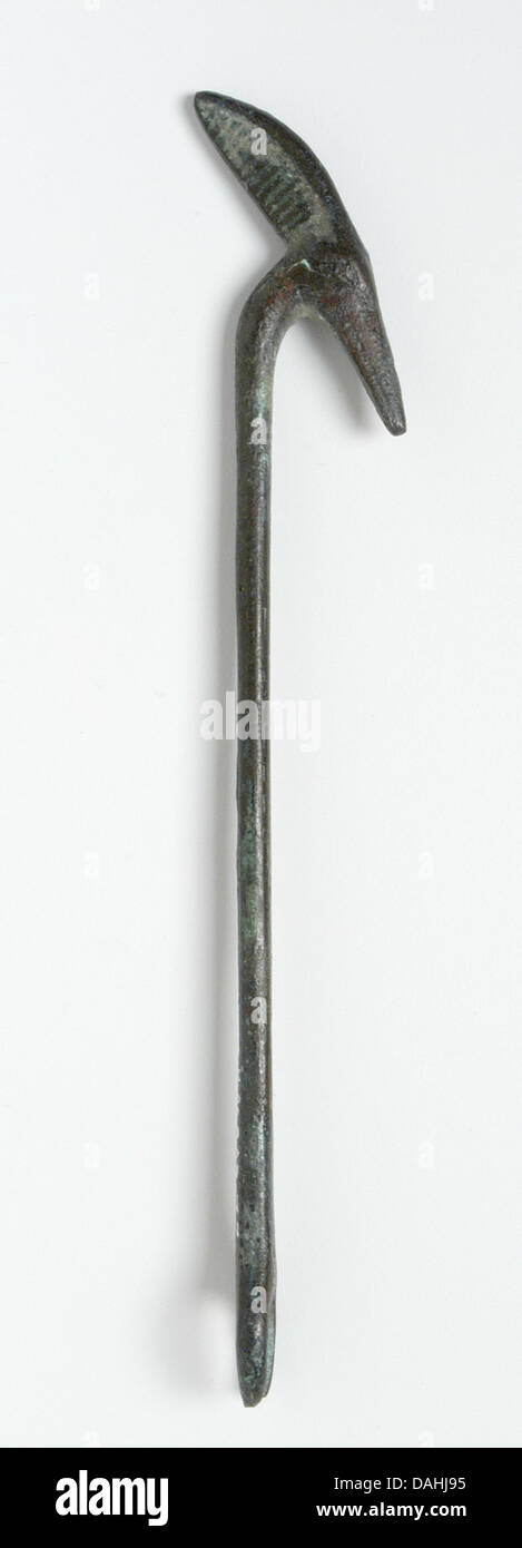 This figurine represents a ritual scepter of power, possibly from an ...