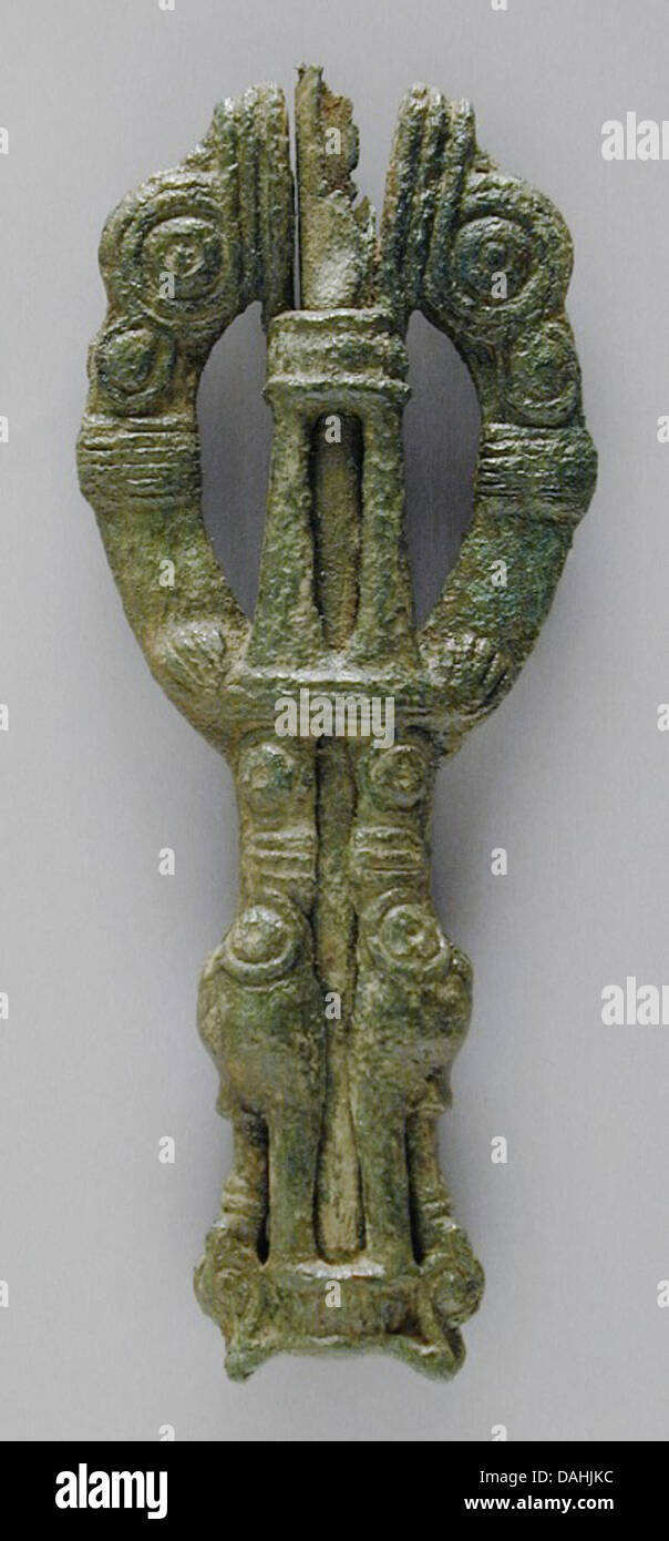 This finial or stand from the LACMA collection is crafted in bronze ...