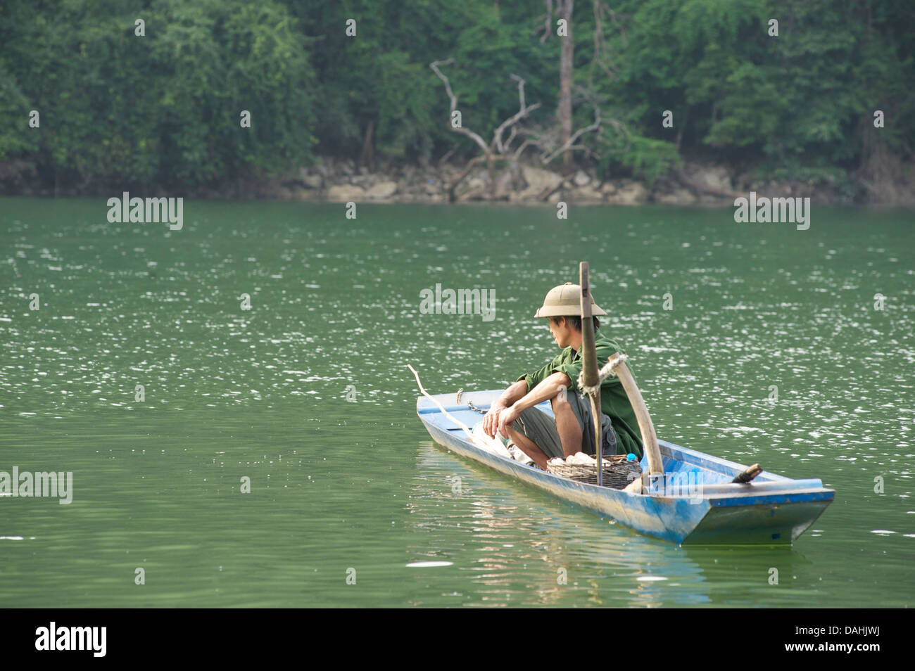 Ba Be lake is the largest natural lake in Vietnam. Nam Mau commune, Bac ...