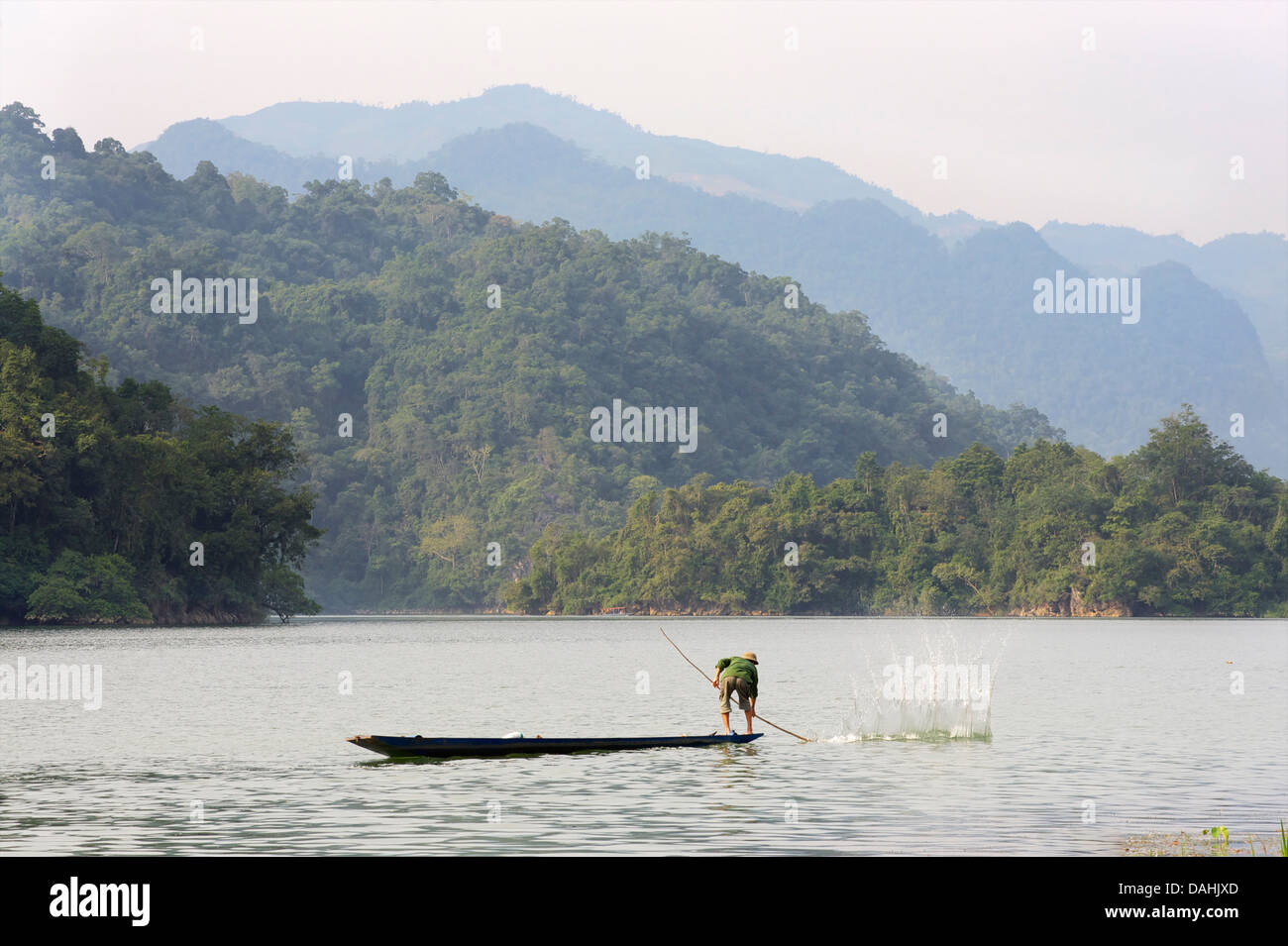 Ba Be lake is the largest natural lake in Vietnam. Nam Mau commune, Bac ...