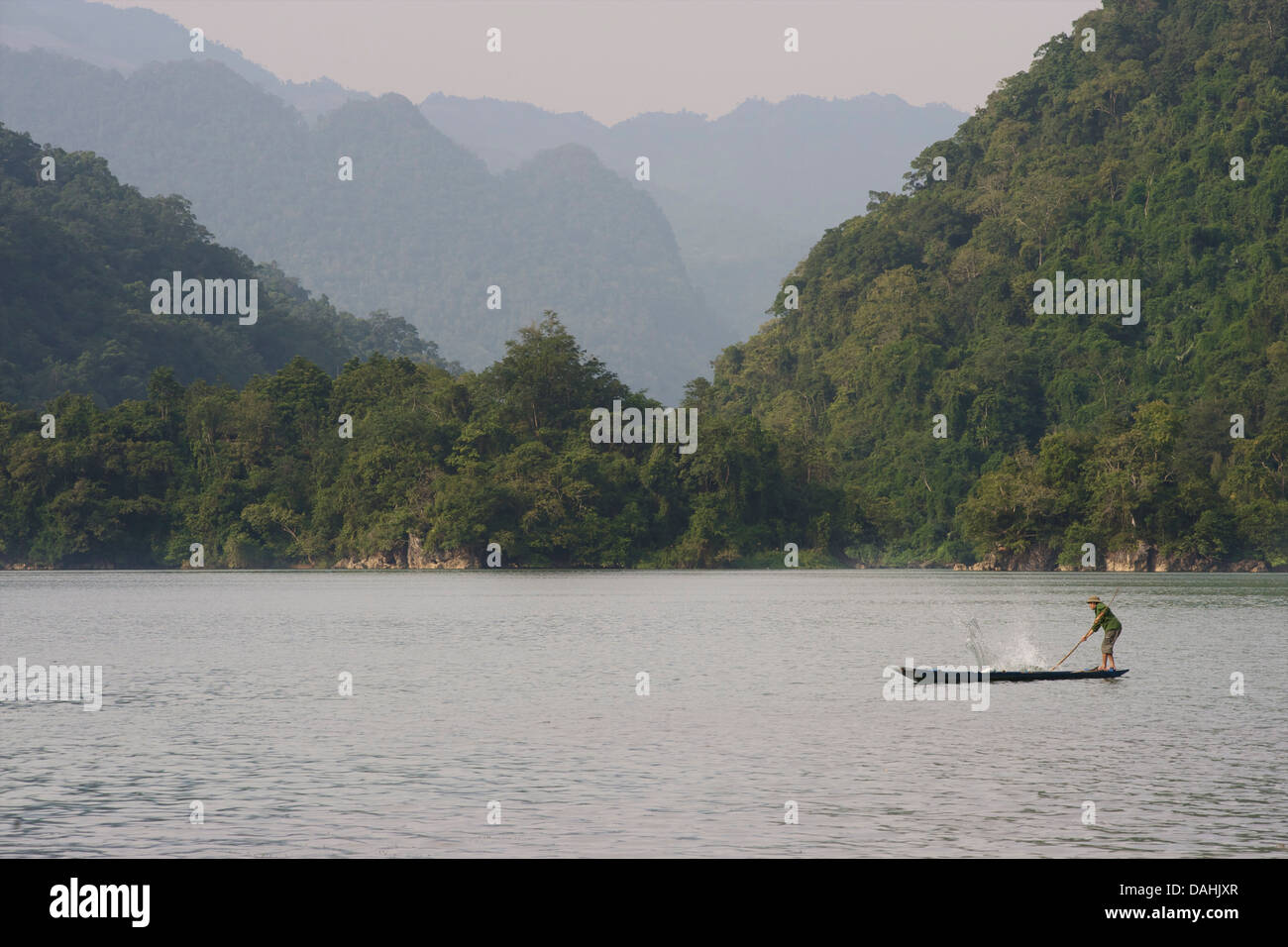 Ba Be lake is the largest natural lake in Vietnam. Nam Mau commune, Bac ...