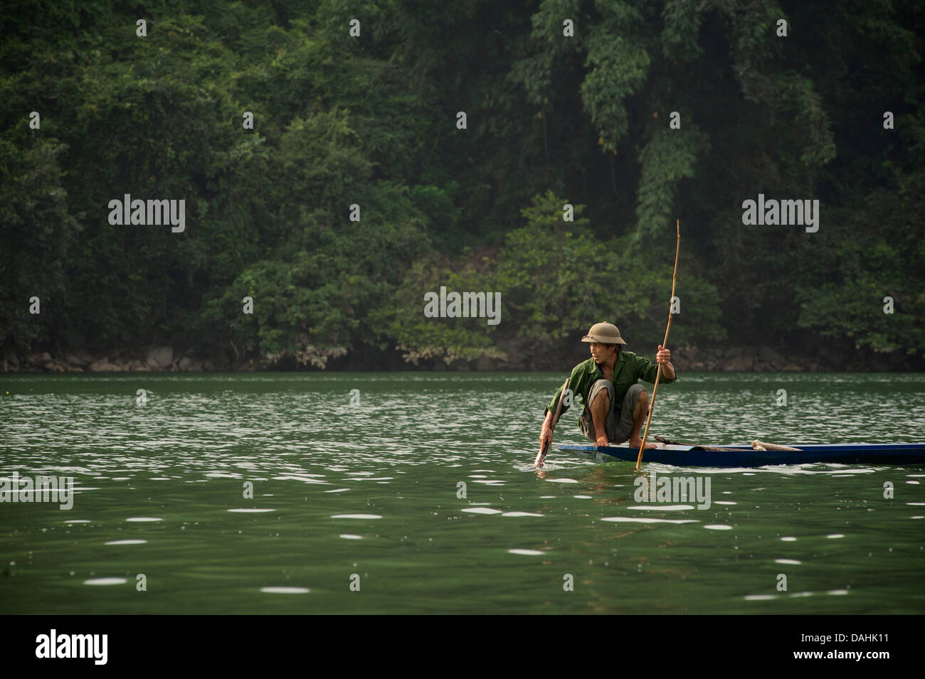 Ba Be lake is the largest natural lake in Vietnam. Nam Mau commune, Bac ...