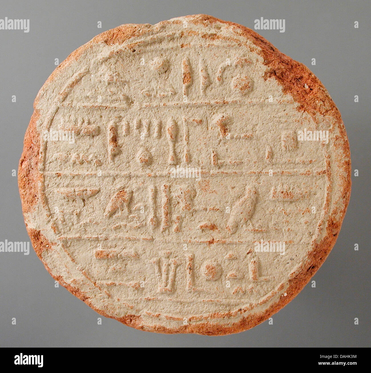 A funerary cone depicting Mentuemhet, an Egyptian official, used to ...