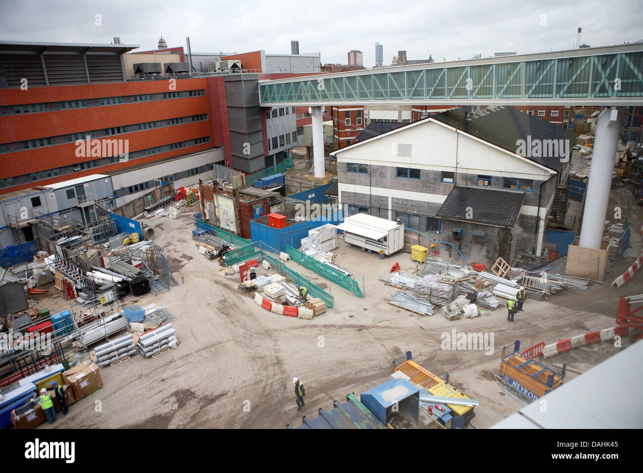 Building work at Manchester Childrens' Hospital Stock Photo - Alamy