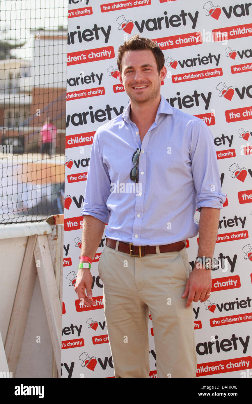 Sandbanks, Poole, Dorset, UK 13 July 2013 : Jules Knight of Holby City ...