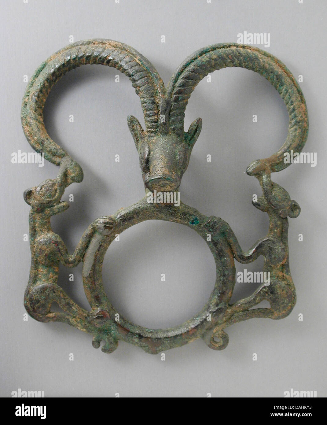 This bronze harness ring, dating back to the ancient Near East, was ...
