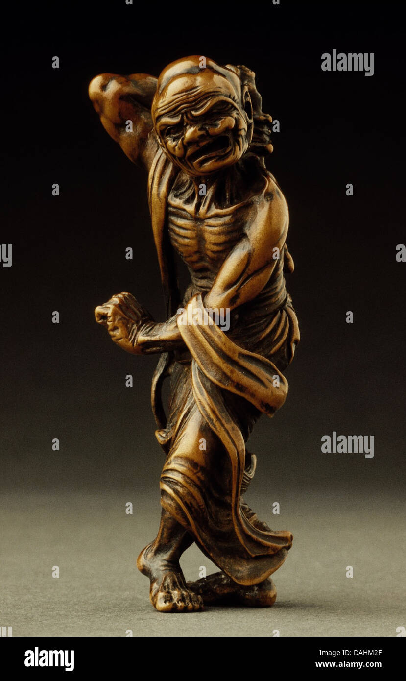 A depiction of a high priest holding a Buddhist scepter, reflecting ...