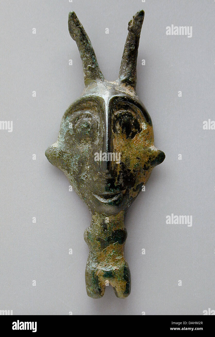 This horned female figure represents a stylized interpretation of the ...