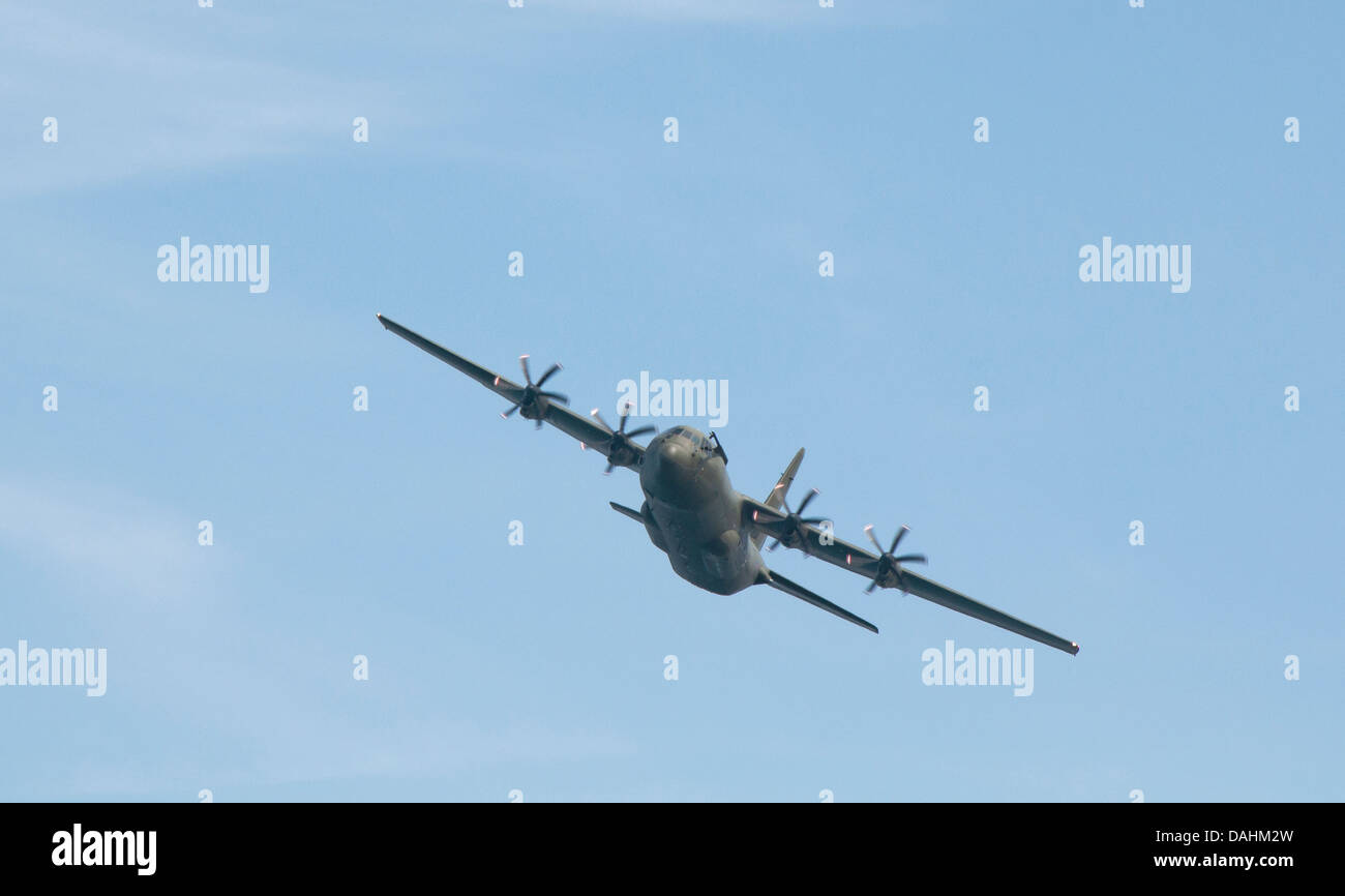 Flying Hercules Military Plane Stock Photo - Alamy