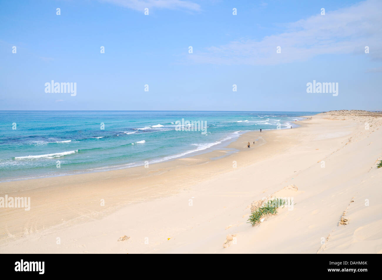 The white sands on the Caesarea beach Stock Photo - Alamy