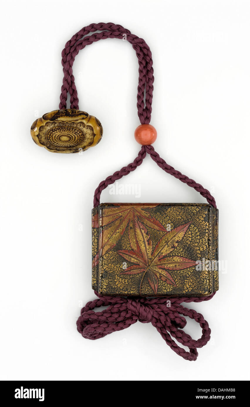 A set of inro, ojime, and netsuke, part of LACMA's collection ...