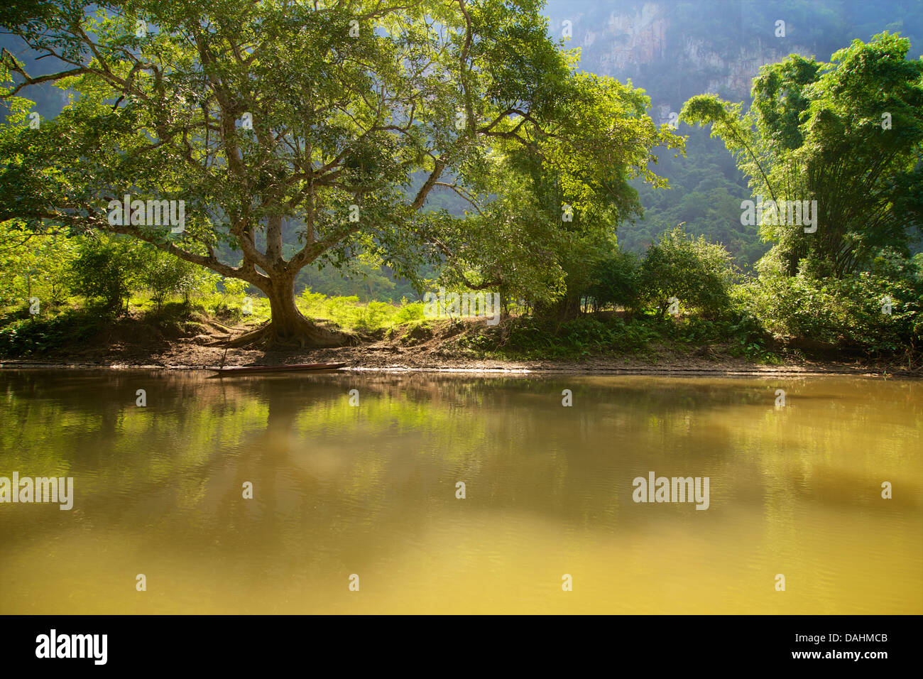 Ba Be lake is the largest natural lake in Vietnam. Nam Mau commune, Bac ...