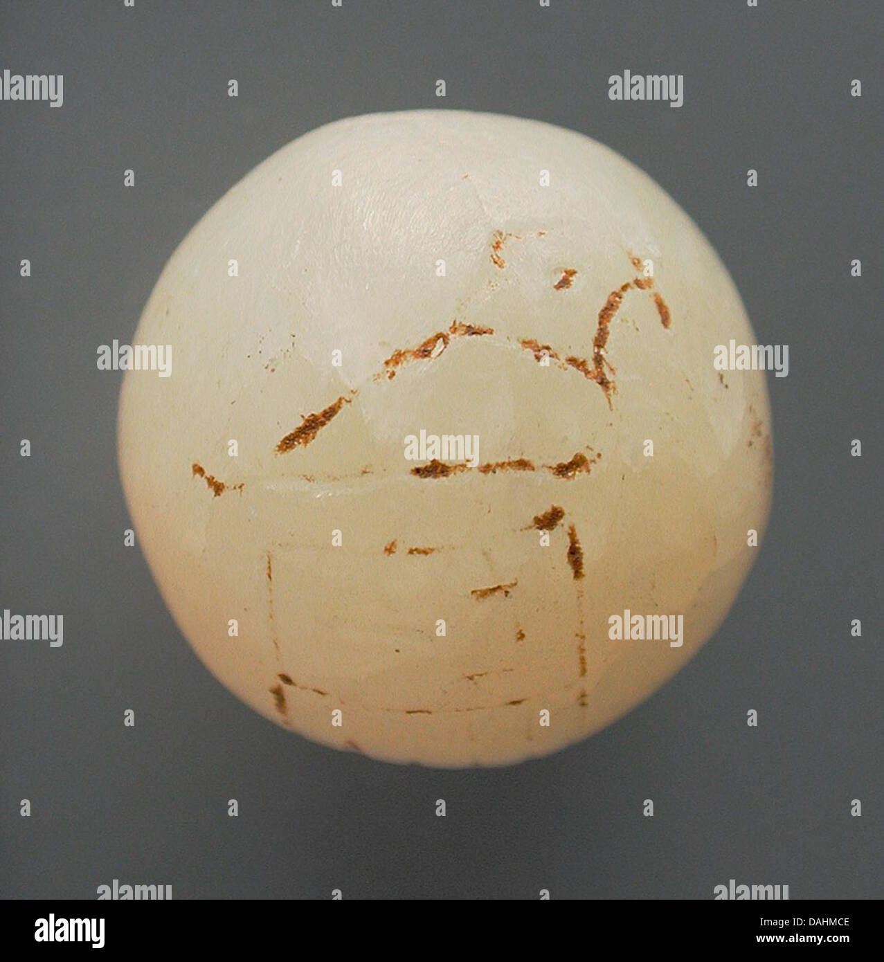 This inscribed stone, housed at LACMA, features ancient inscriptions ...