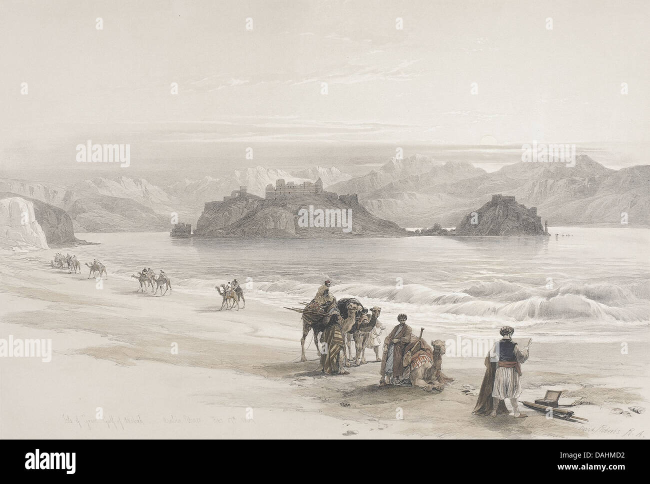 'Isle of Graia, Gulf of Akabah' is a landscape painting in LACMA's ...