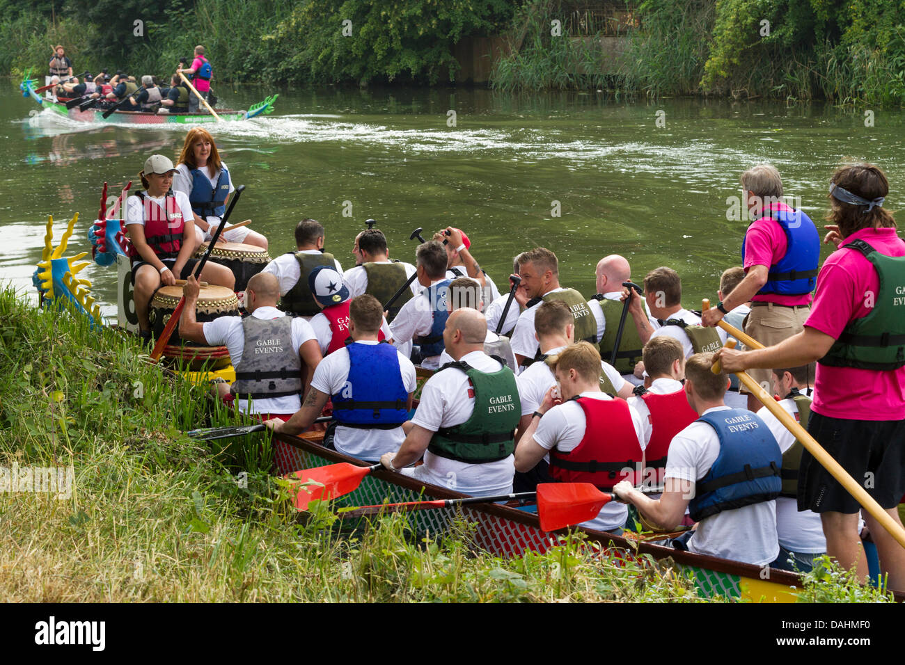 Northampton, River Nene, 24th July 2013. Dragon Boat Festival at ...