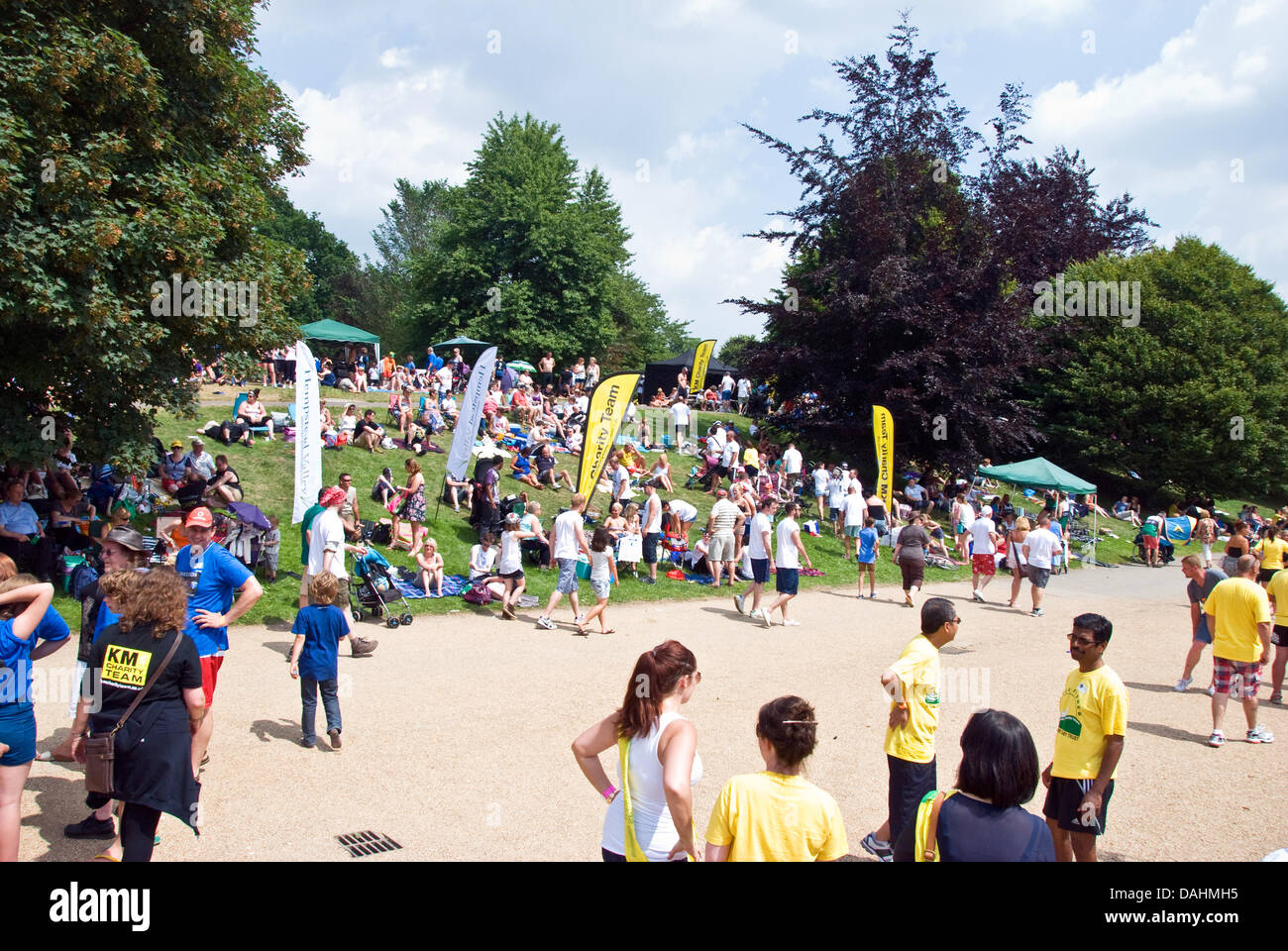 Crowds at a charity event Stock Photo - Alamy