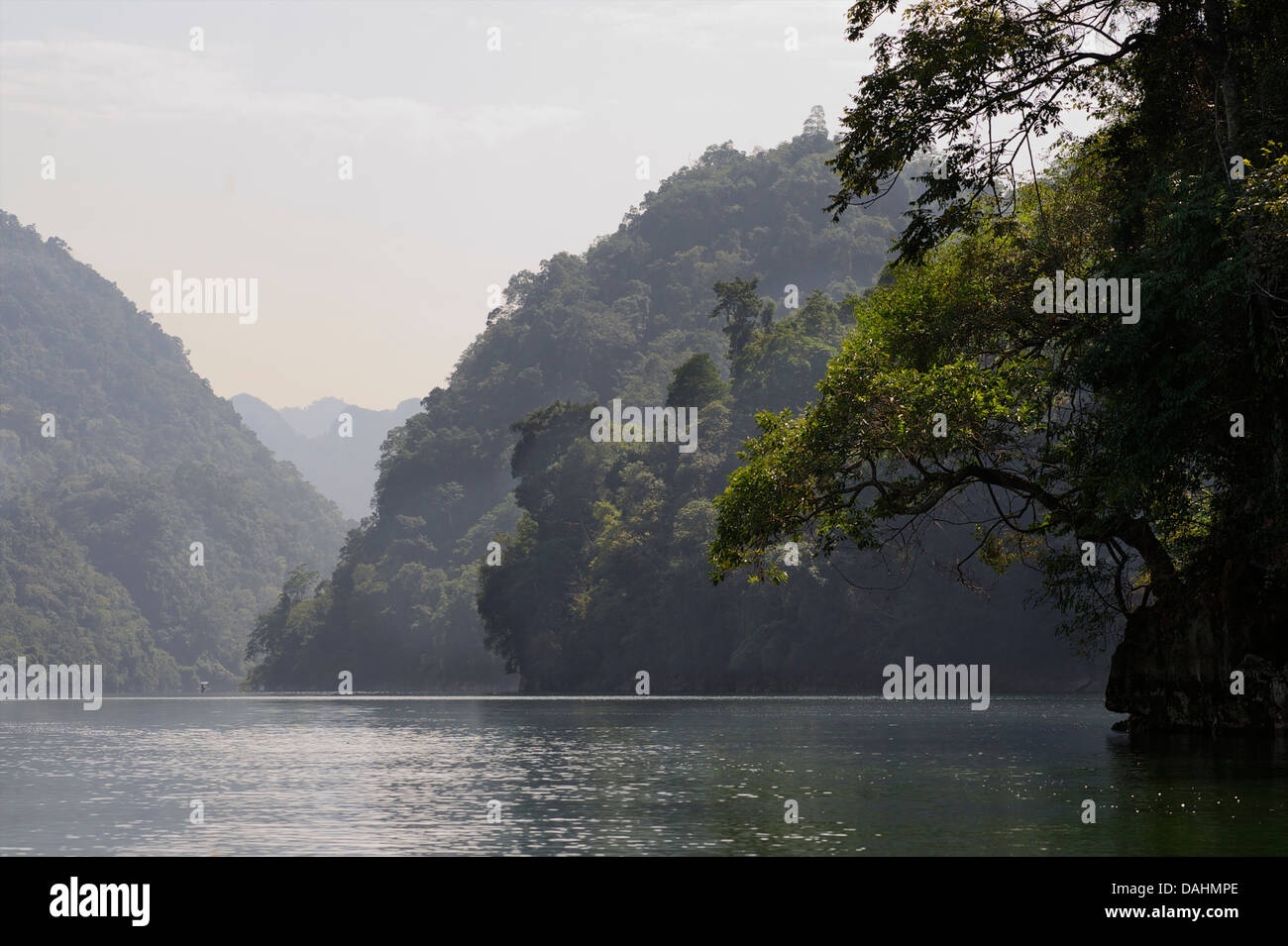 Ba Be lake is the largest natural lake in Vietnam. Nam Mau commune, Bac ...