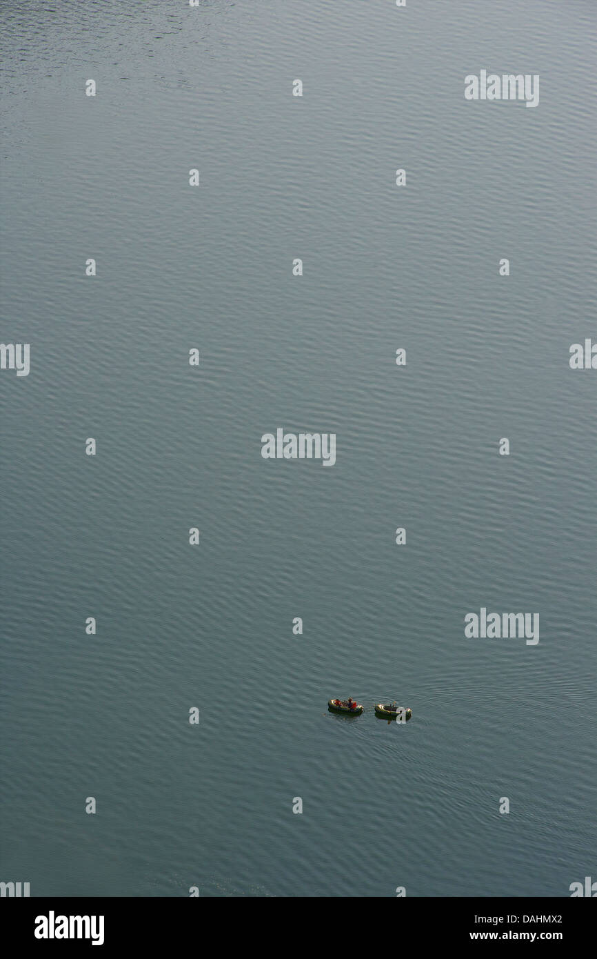 Dinghy excursion. Ba Be lake is the largest natural lake in Vietnam ...