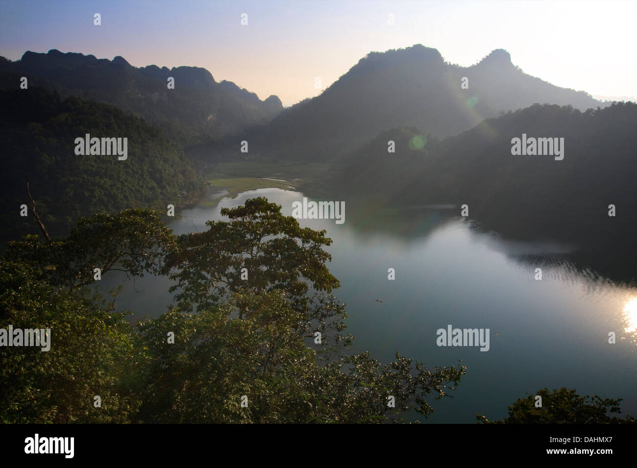 Ba Be lake is the largest natural lake in Vietnam. Bac Kan district ...