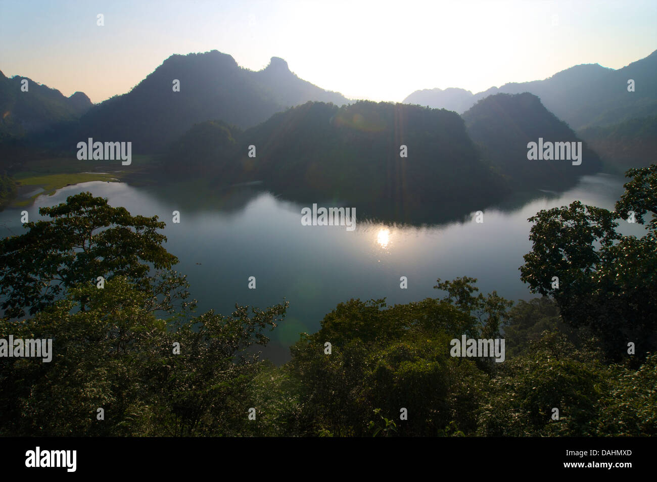 Ba Be lake is the largest natural lake in Vietnam. Bac Kan district ...