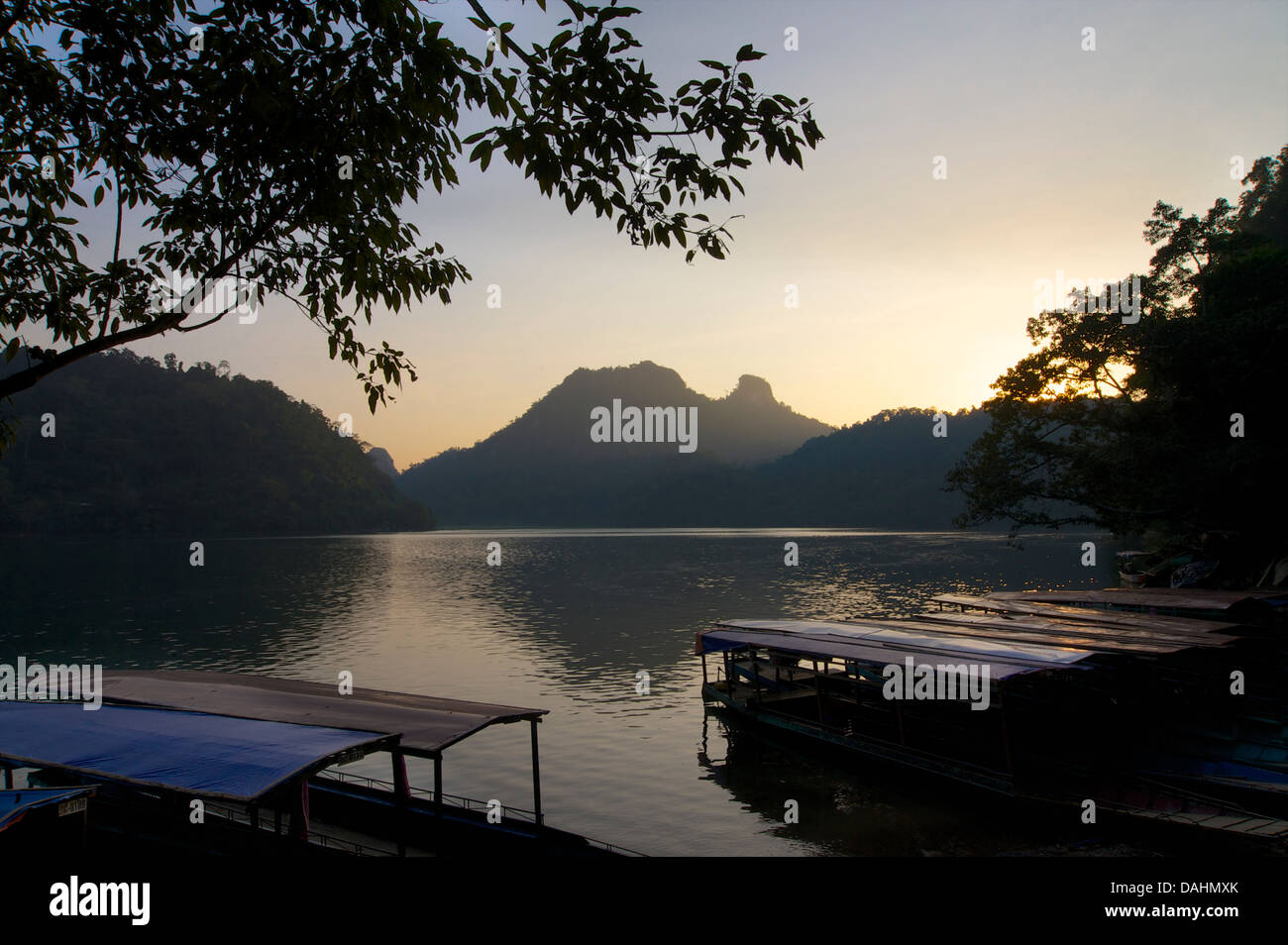 Ba Be lake is the largest natural lake in Vietnam. Bac Kan district ...