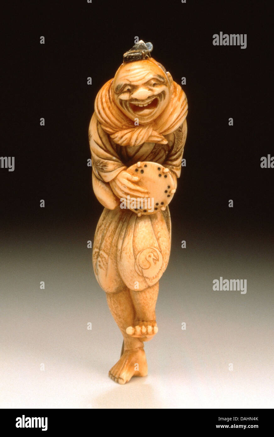 A depiction of a Manzai comic actor, illustrating traditional Japanese ...