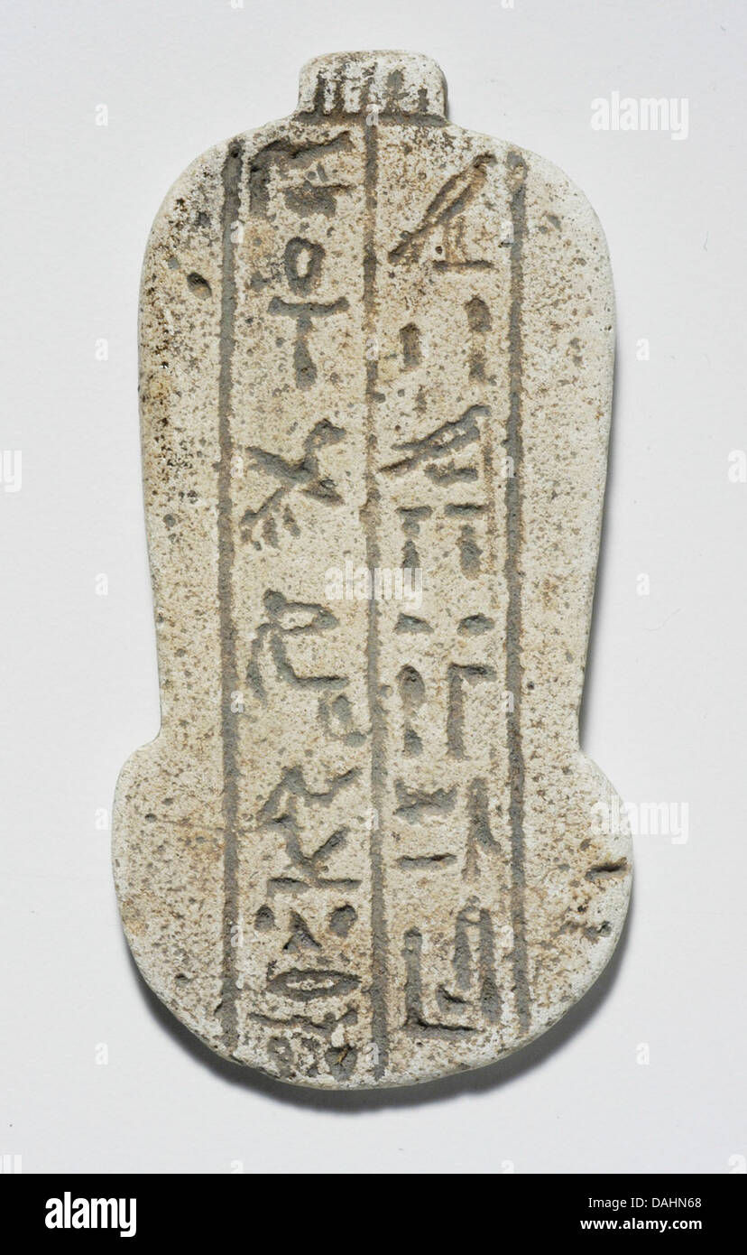 This menat, an ancient Egyptian ritual necklace, features the goddess ...