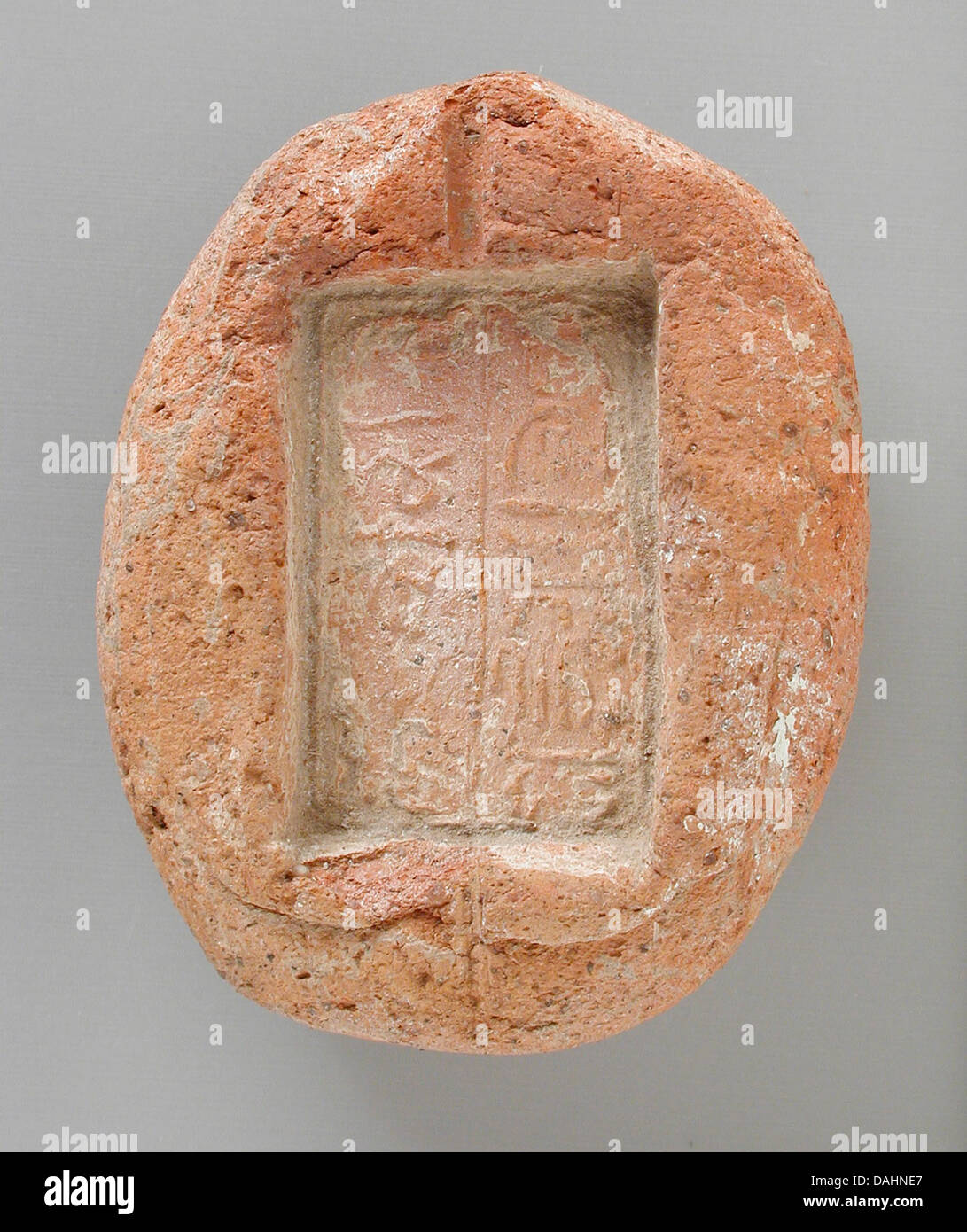 This mold for a funerary amulet was used in the creation of burial ...
