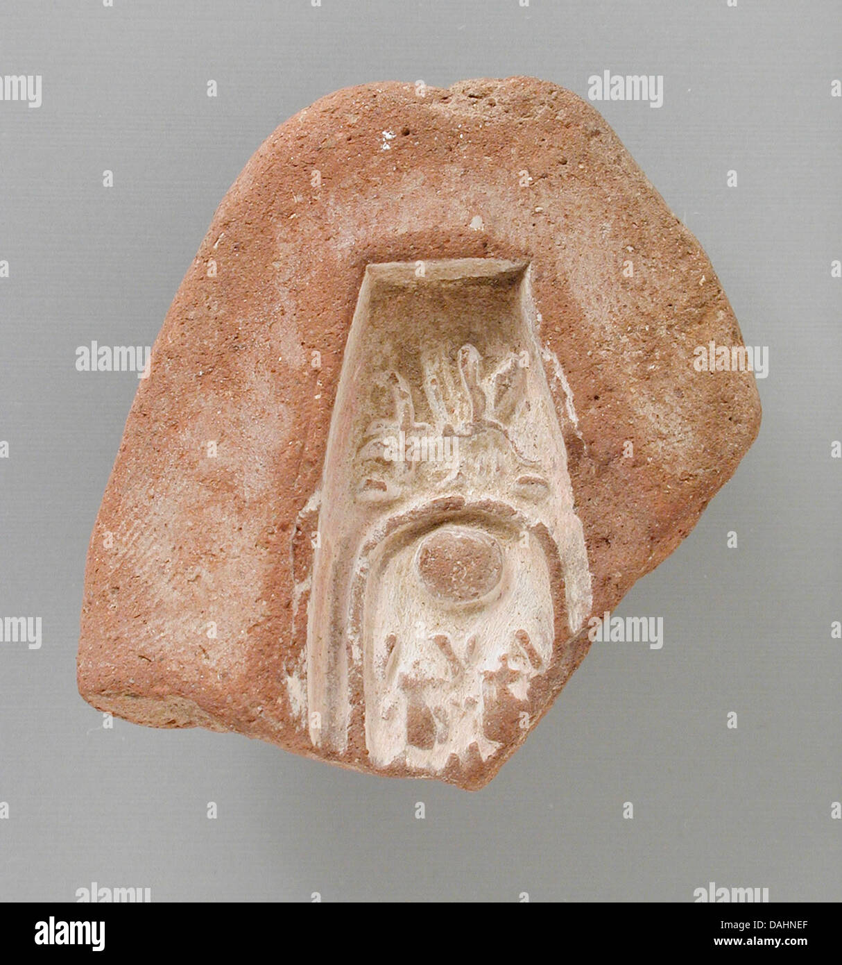 This mold fragment from ancient Egypt features a throne name, used to ...