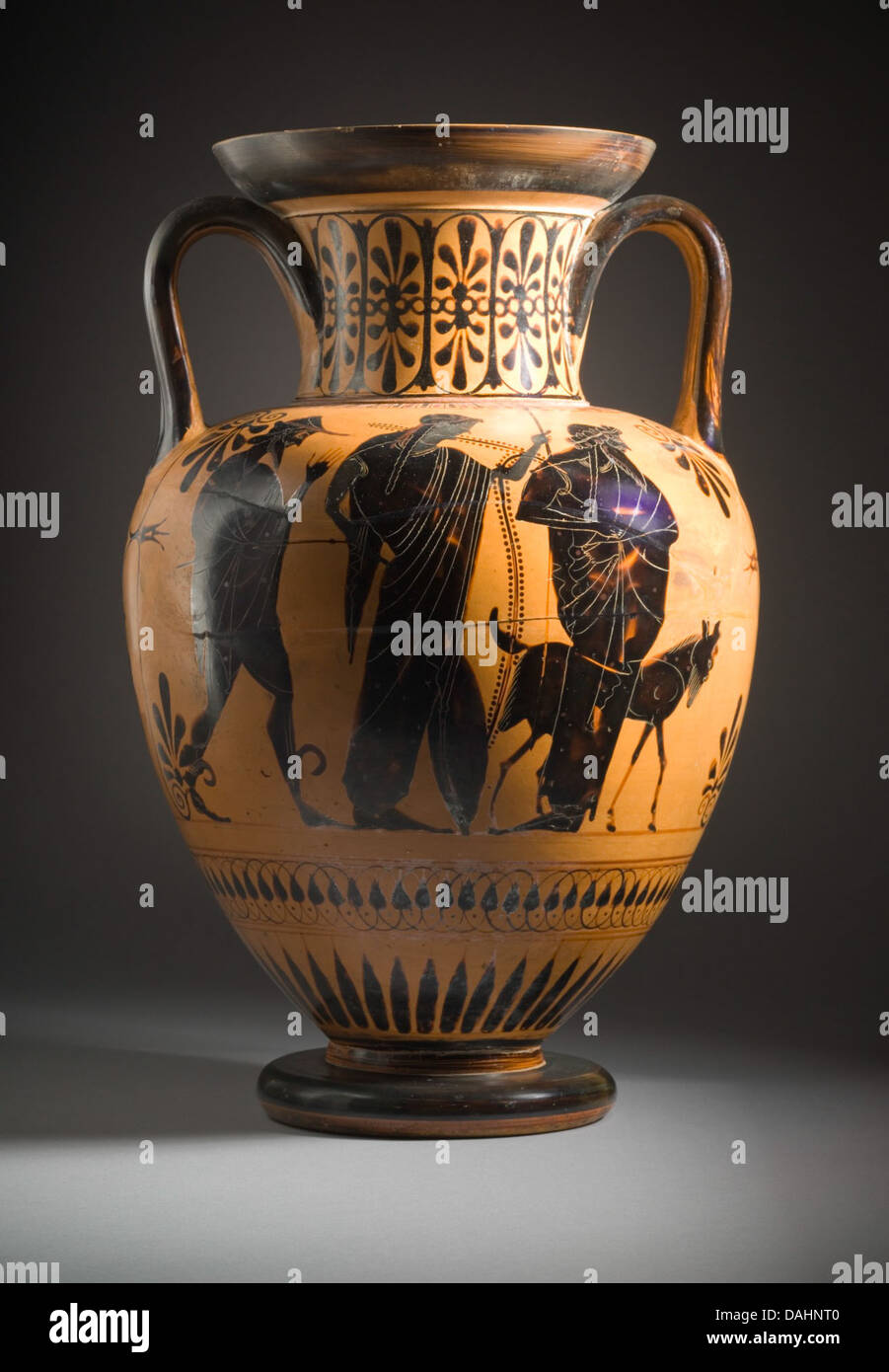 This neck-amphora, part of LACMA's collection, features Apollo playing ...