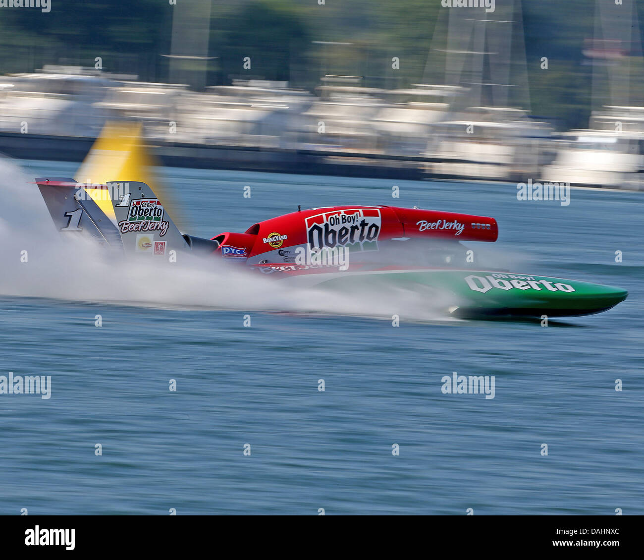 Detroit, MI, USA. 14th July, 2013. Steve David (1) tests his Oh Boy ...