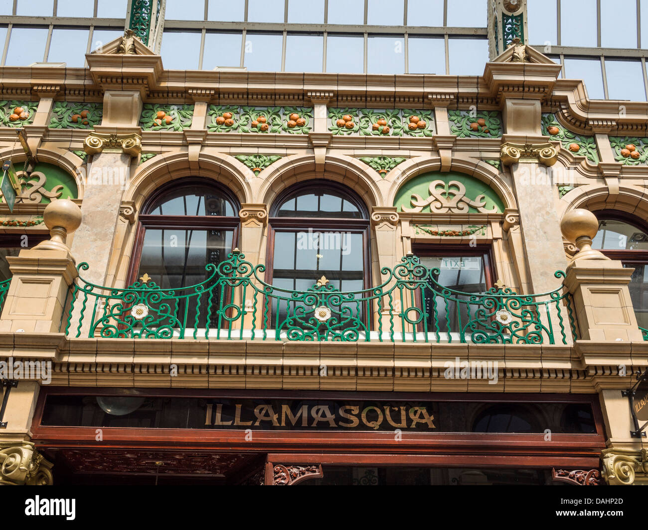 Leeds, UK. Victoria Quarter. County Arcade detail Stock Photo - Alamy