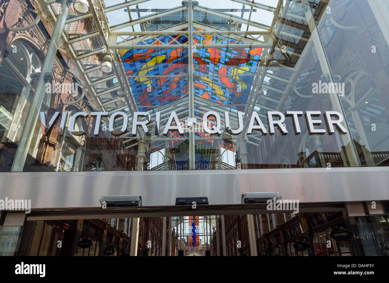 Entrance to Victoria Quarter shopping centre Leeds UK Stock Photo - Alamy