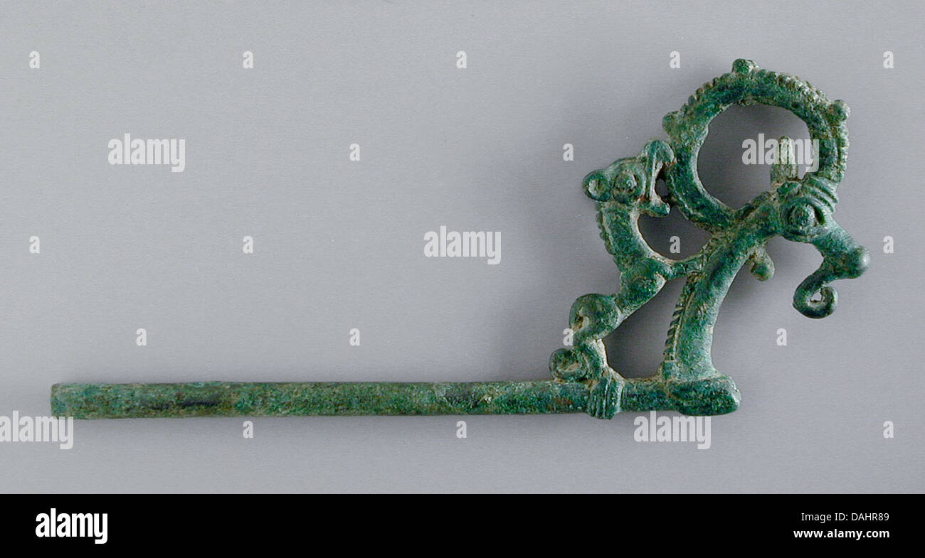 This ancient pin, part of the LACMA collection, showcases detailed ...