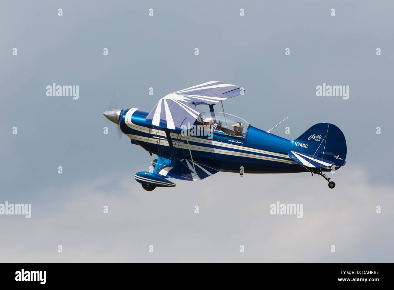 Pitts S2A biplane registered N74CD, at Breighton Stock Photo - Alamy