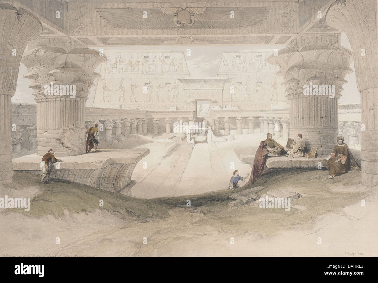 This representation of the portico from the Temple of Edfu in Egypt ...