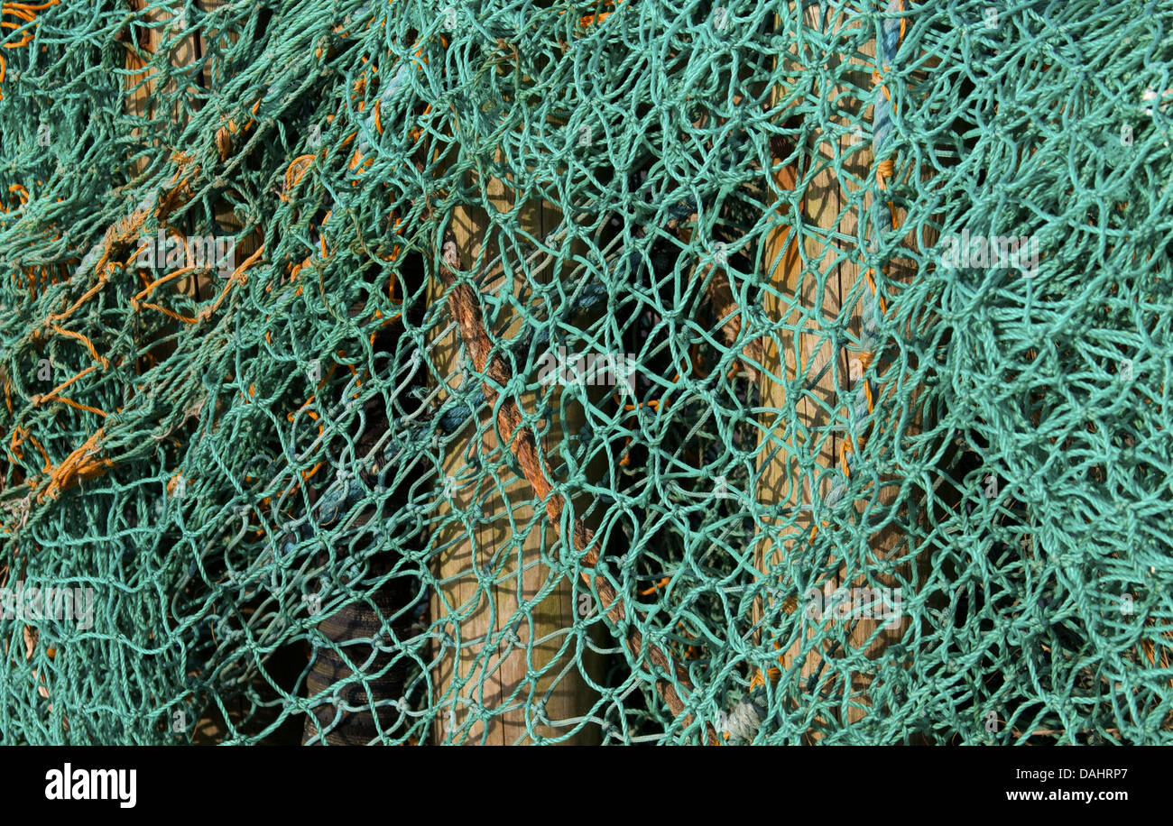 Fish nets out to dry Stock Photo - Alamy
