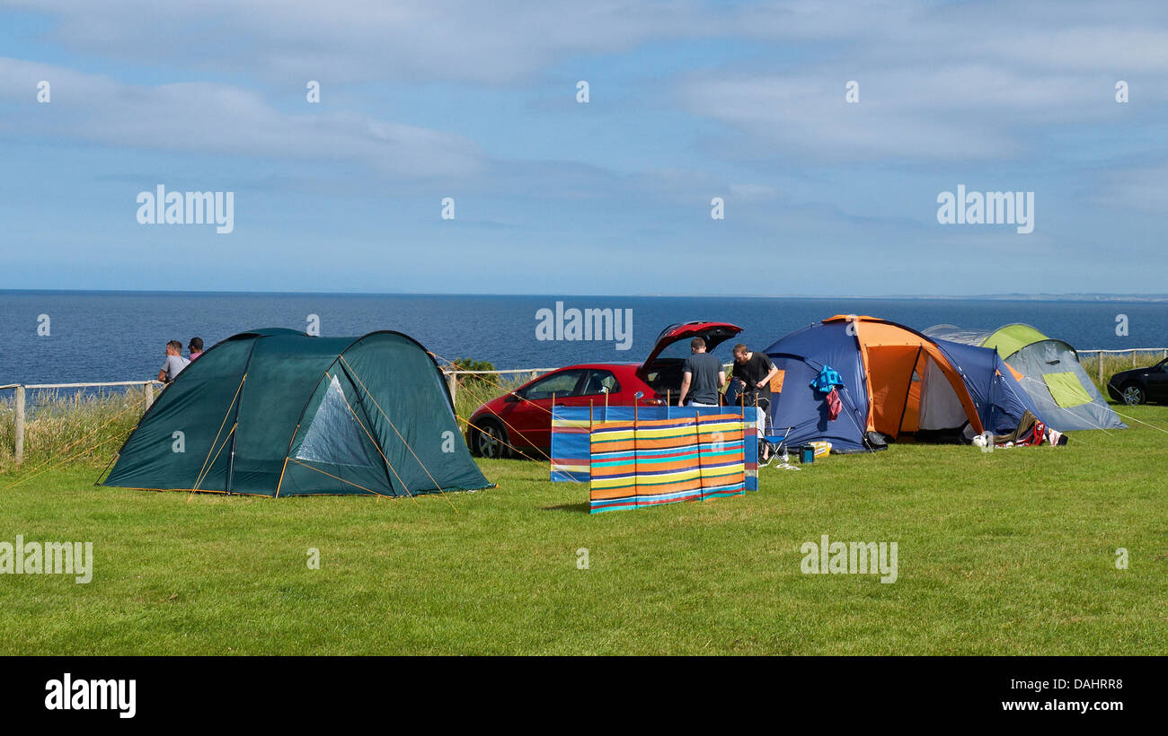 Aberafon camp site near Caernarfon on the seaside in North Wales UK ...