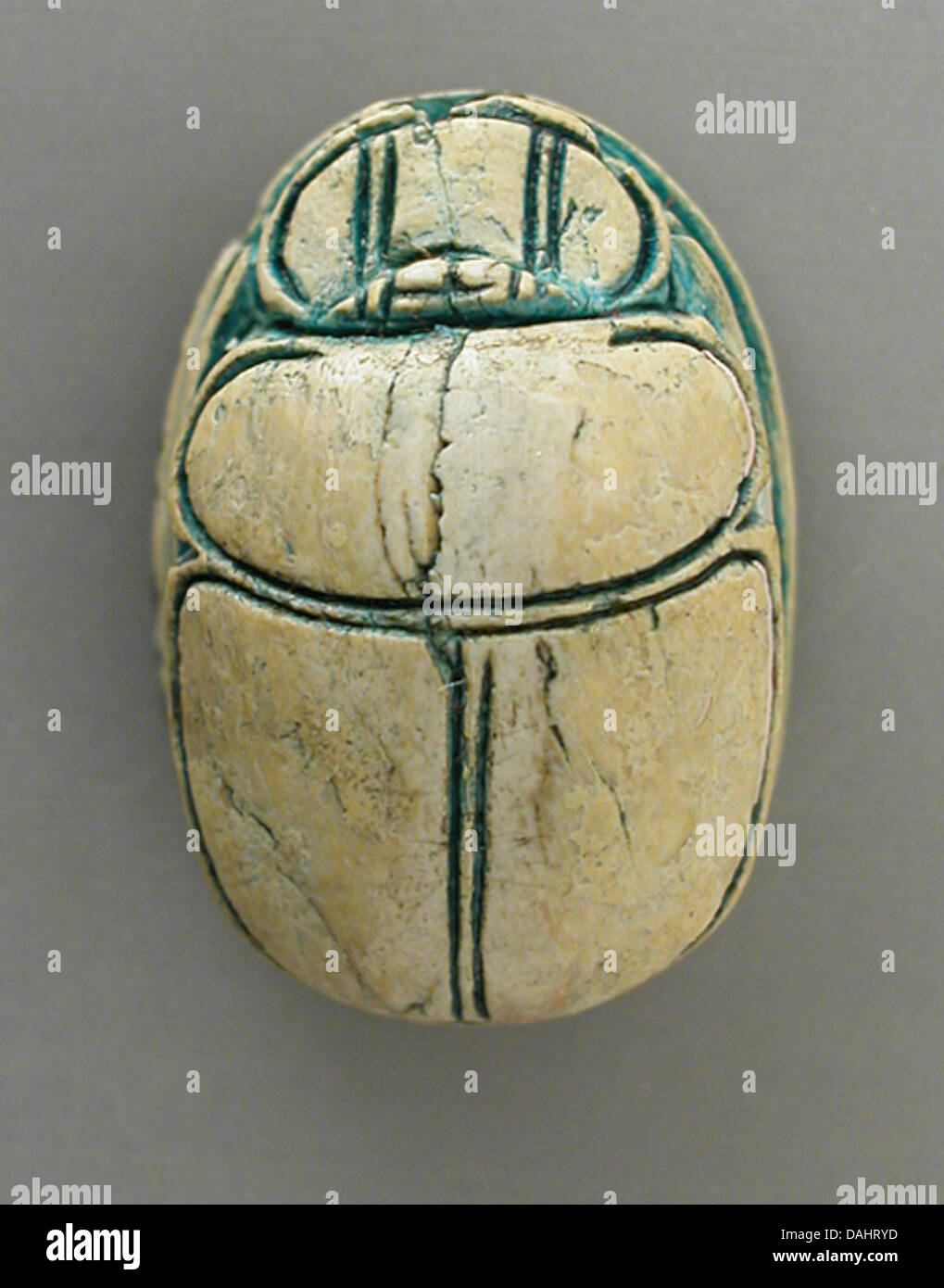 This scarab features an interwoven design, common in ancient Egyptian ...