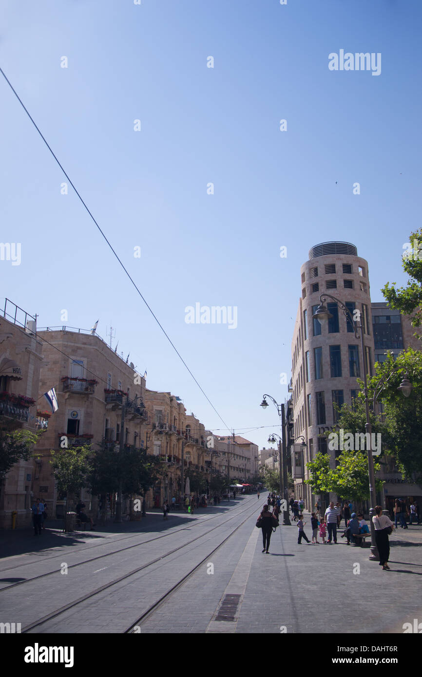 Yaffo street in Jerusalem,Israel Stock Photo - Alamy