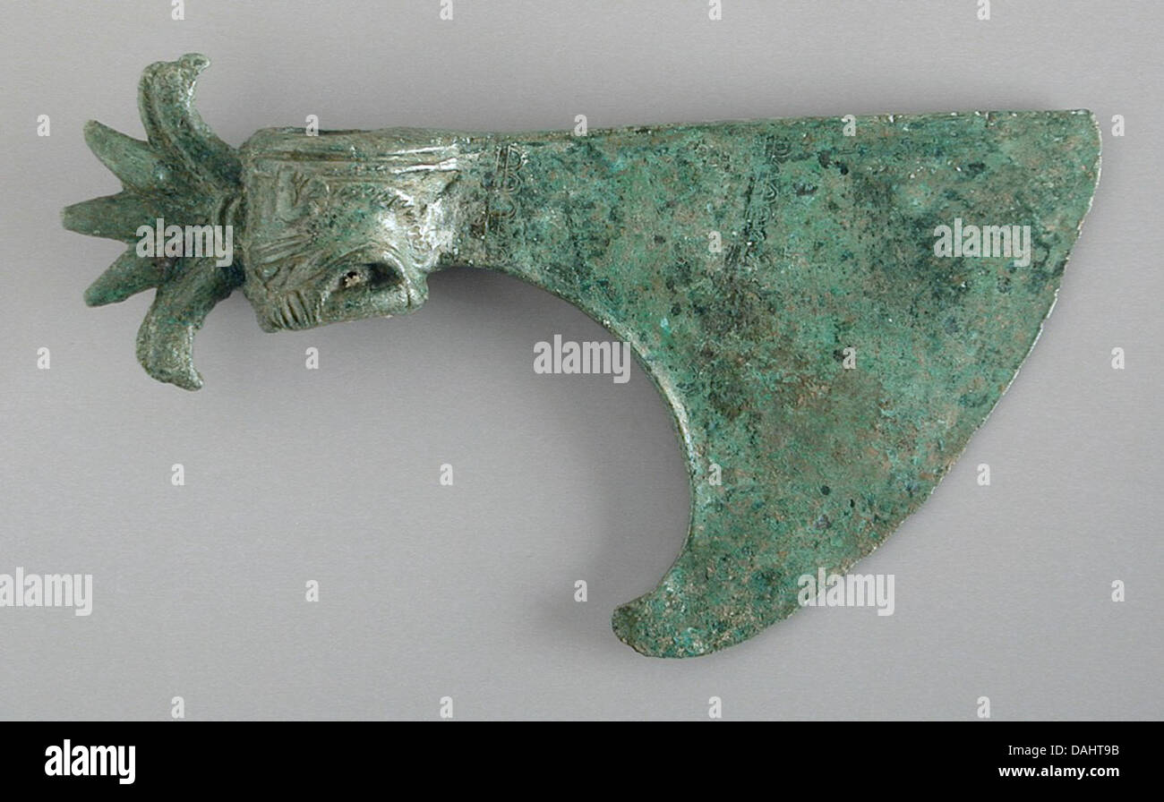 This shaft-hole axehead, part of LACMA's collection, is a bronze ...