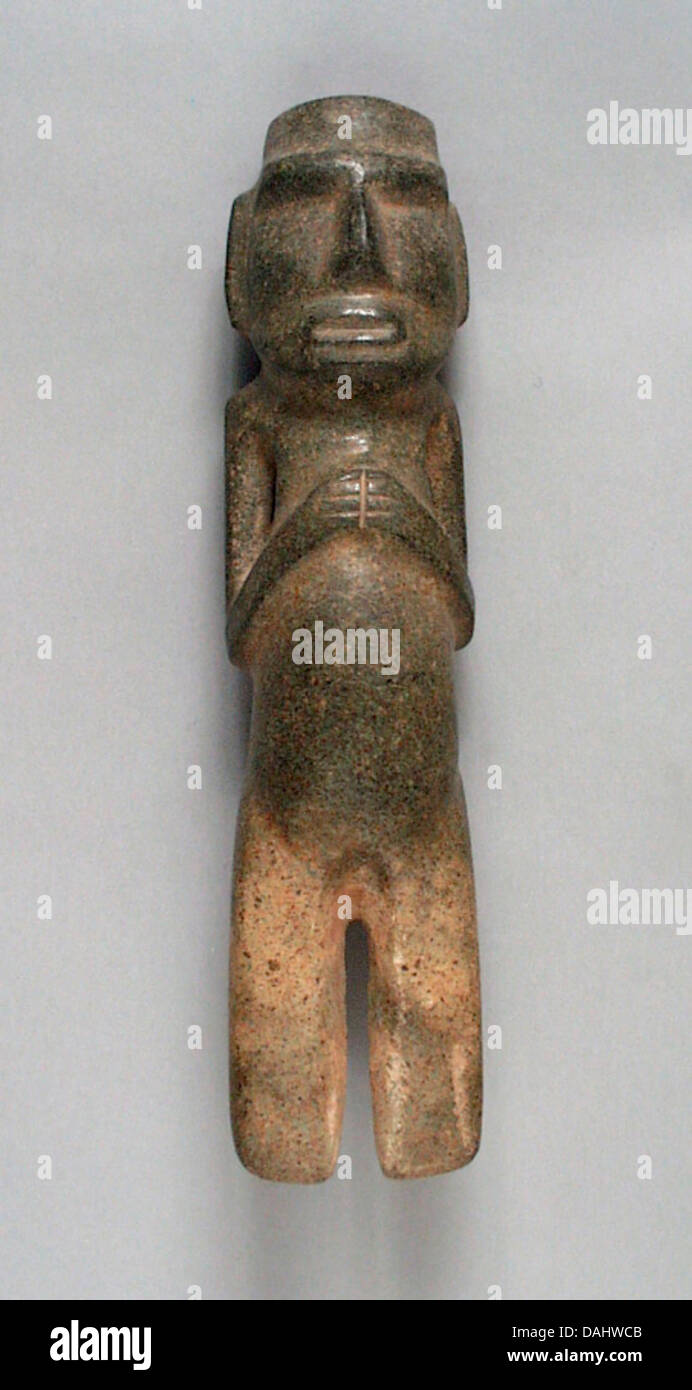 A standing figure sculpture representing a human form, part of the ...