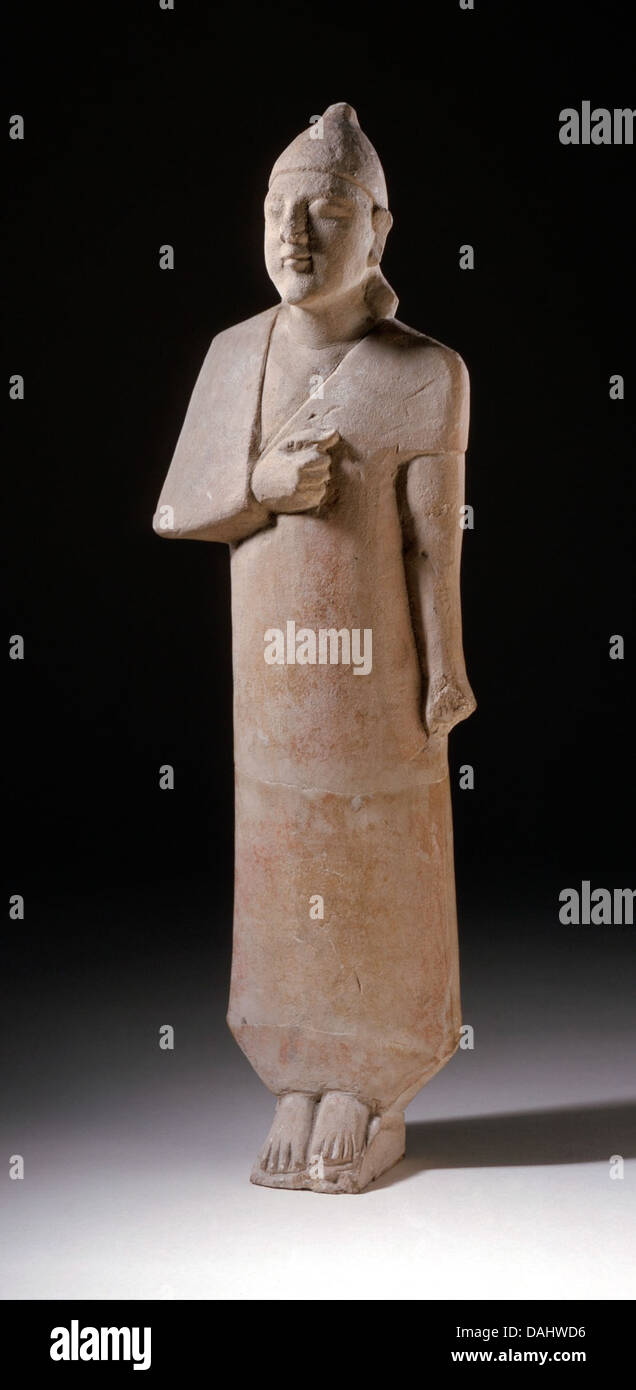 This sculpture depicts a standing male figure, showcasing the artist's ...