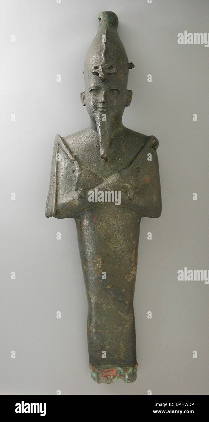 This standing statue of Osiris represents the ancient Egyptian god of ...