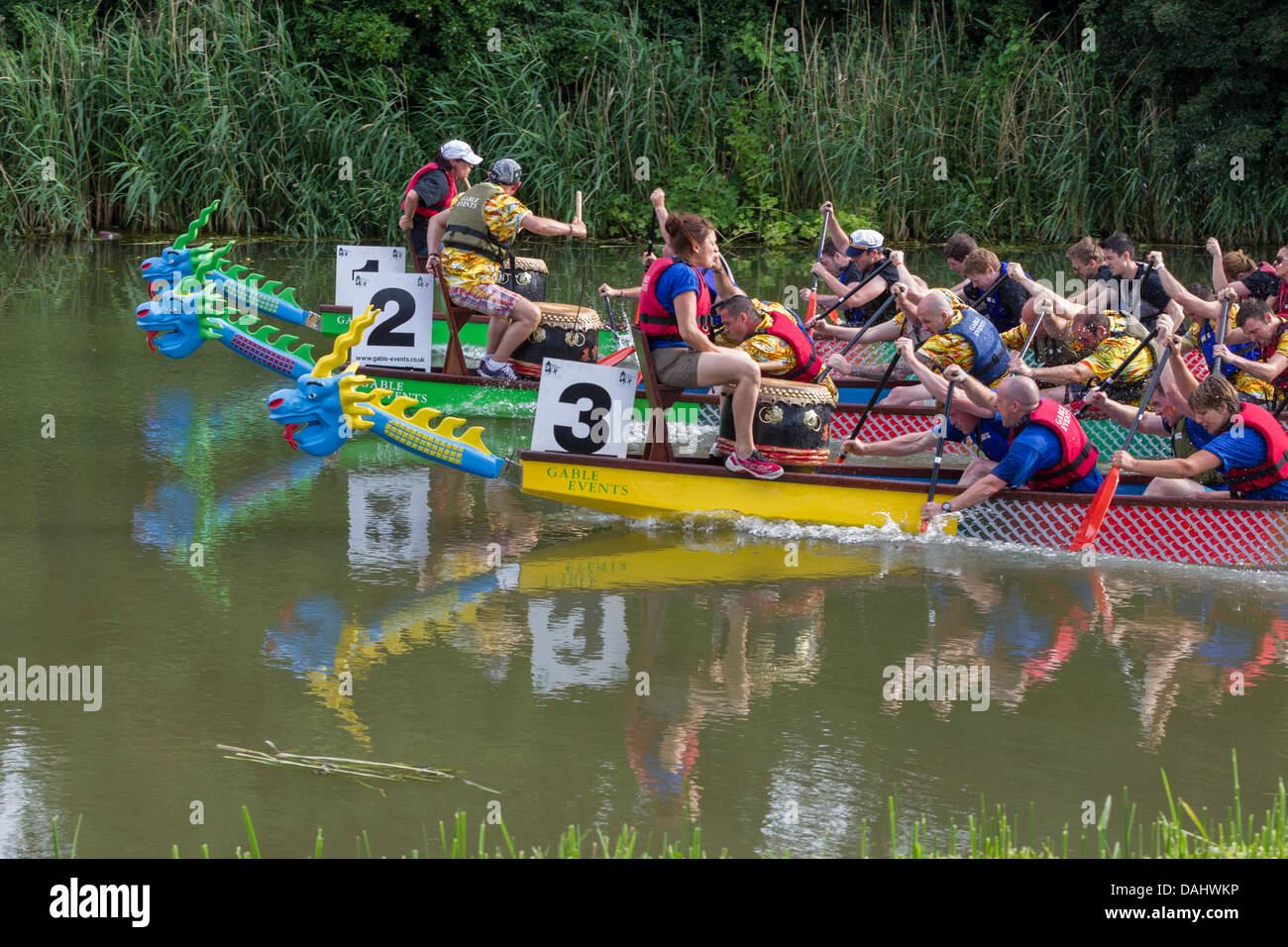 Northampton, River Nene, 24th July 2013. Dragon Boat Festival at ...