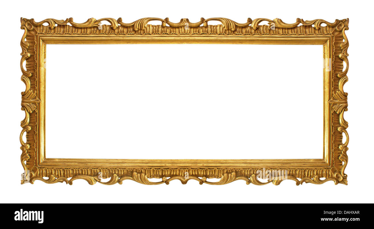 Old Antique Gold frame Isolated Decorative Carved Wood Stand Antique ...