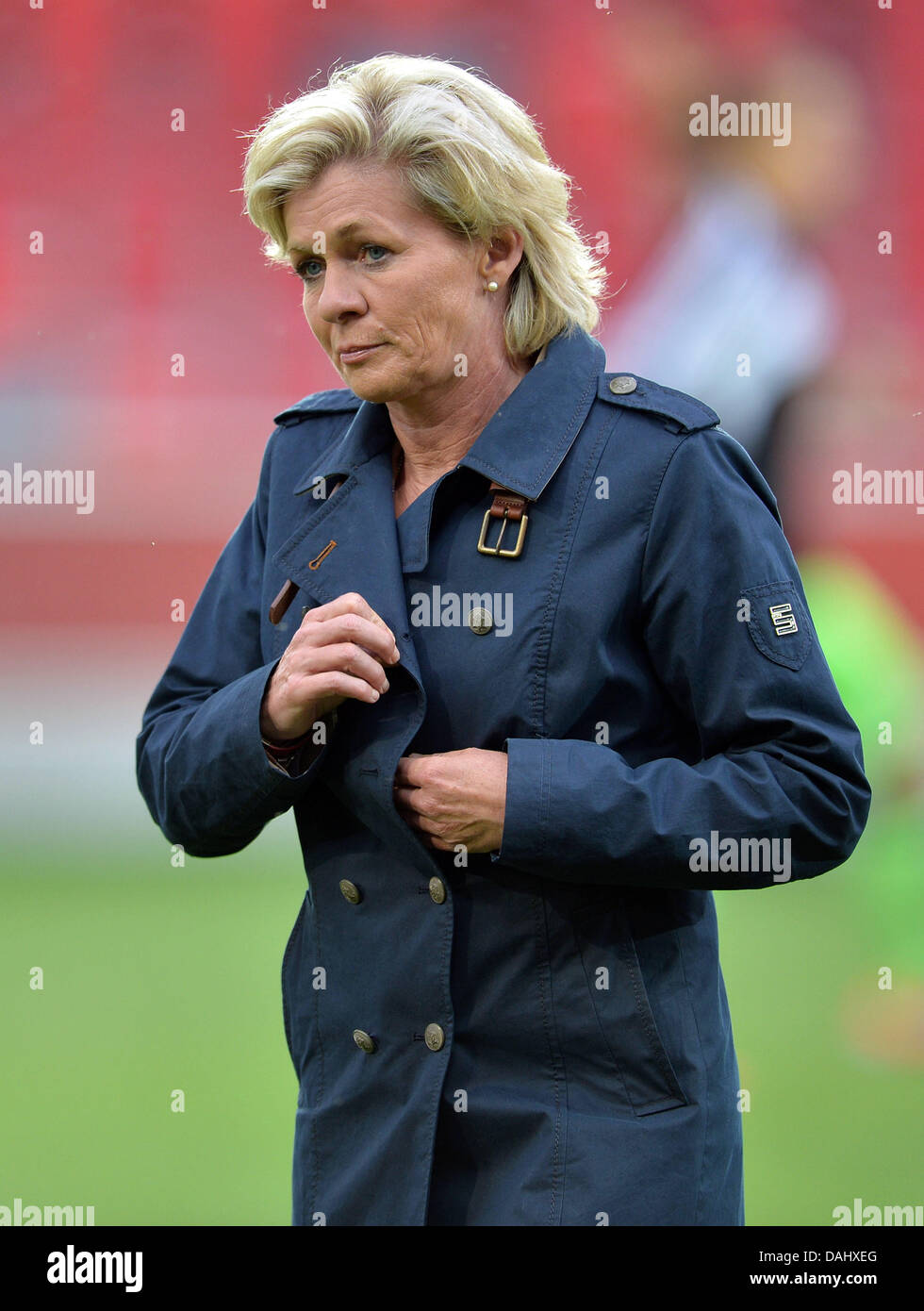 Head coach of Germany, Silvia Neid, stands on the pitch before the UEFA ...