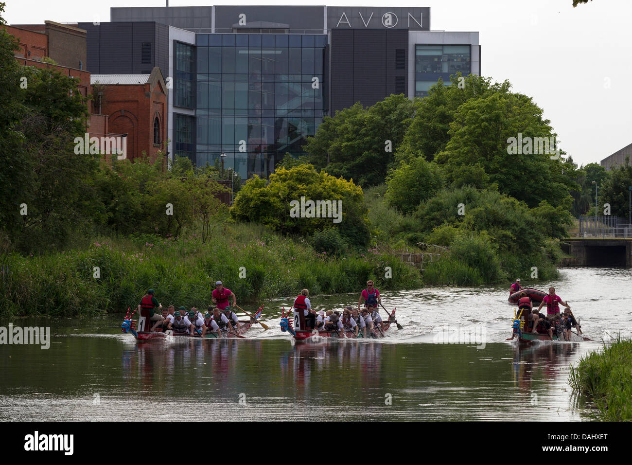 Northampton, River Nene, 24th July 2013. Dragon Boat Festival at ...
