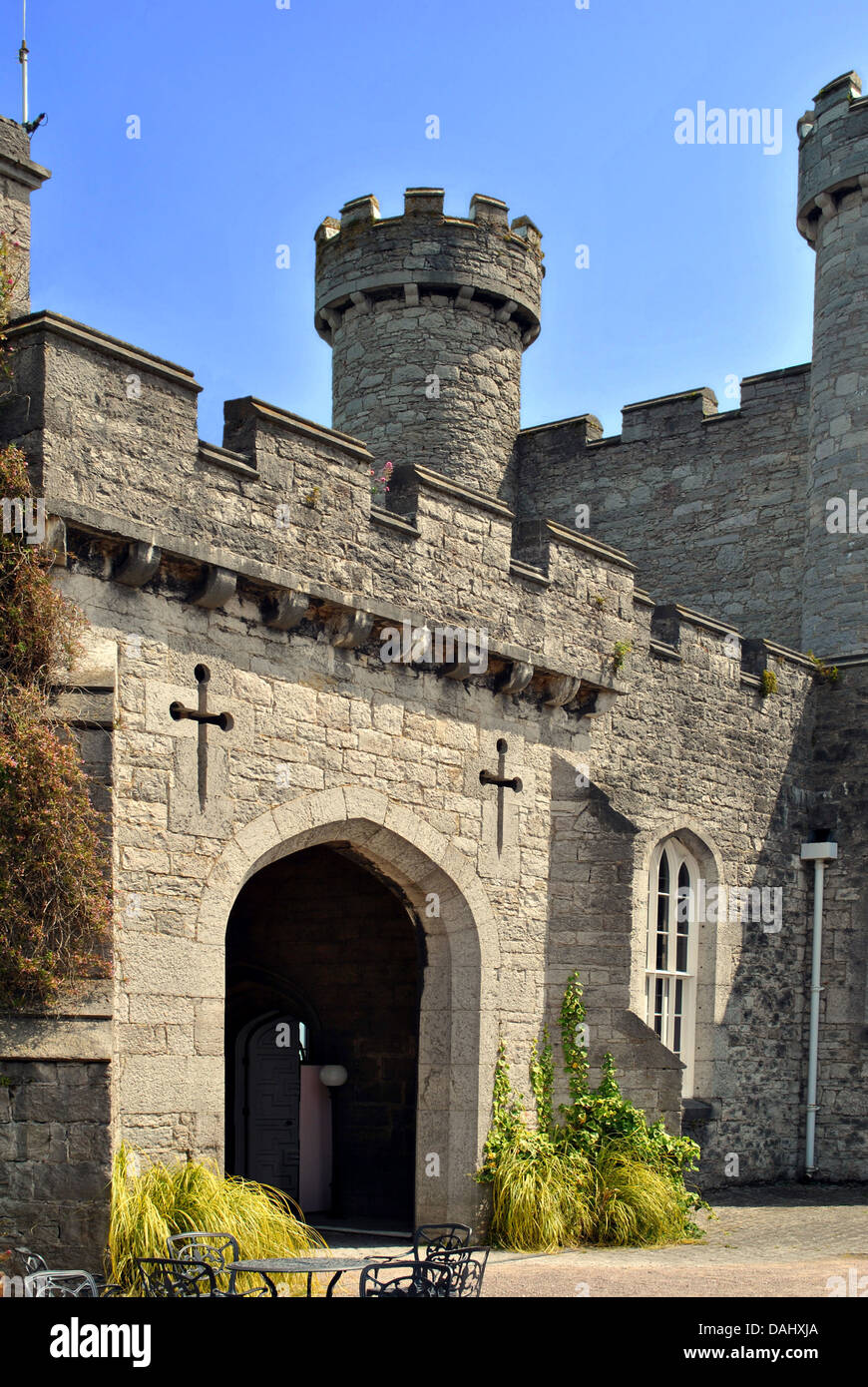 Bodelwyddan castle in Denbighshire North Wales Stock Photo - Alamy